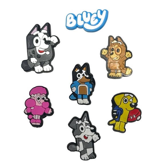 None | Accessories | Bluey Characters Crocs Charms 7 Piece Set | Poshmark